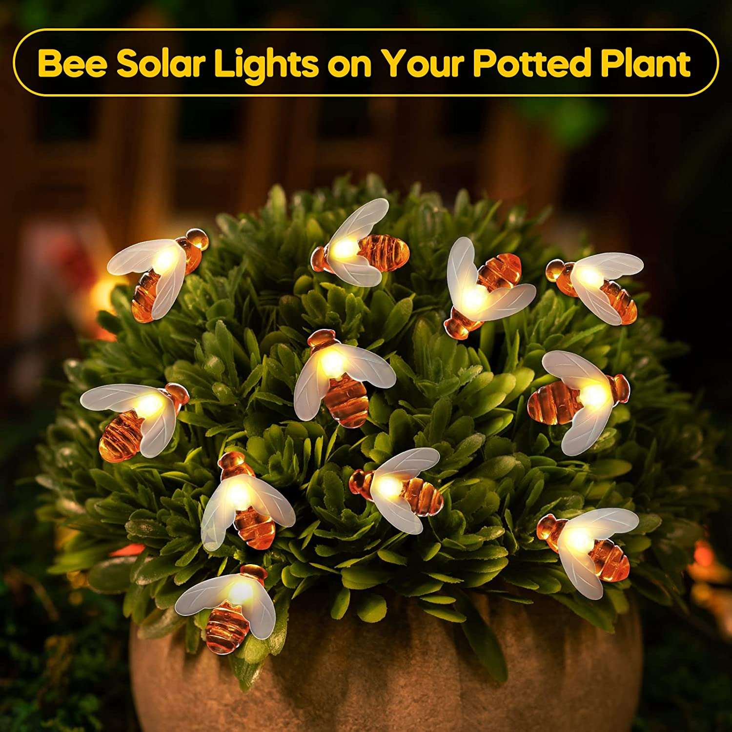 Honey Bee Solar Garden String Lights – Raining Deals