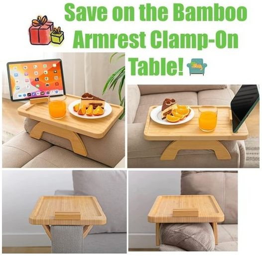 Bamboo Clamp-On Table – Raining Deals