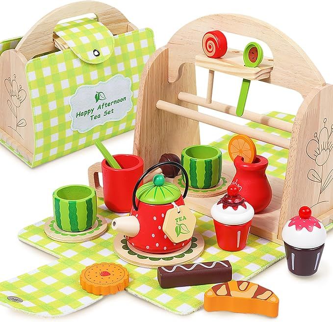 Wooden Tea Party Set – Raining Deals