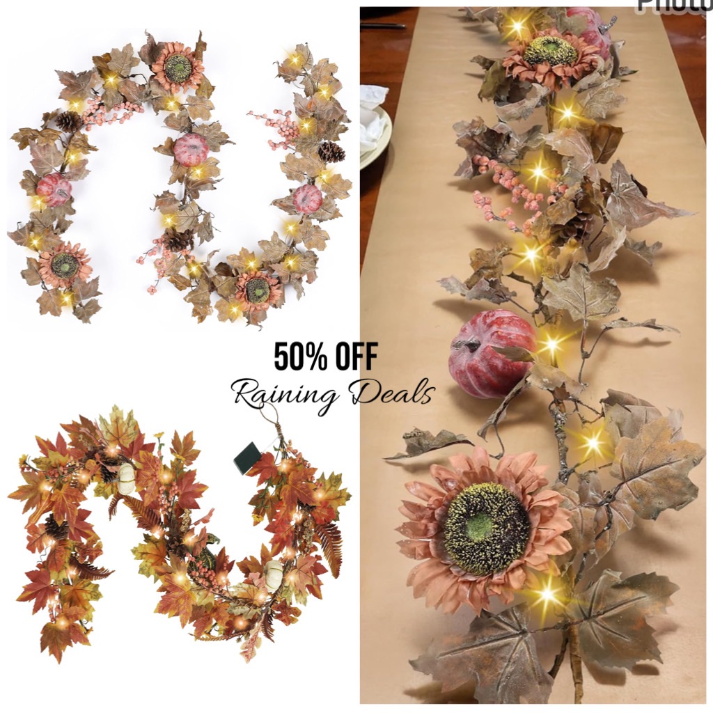 Pre-lit garlands – Raining Deals
